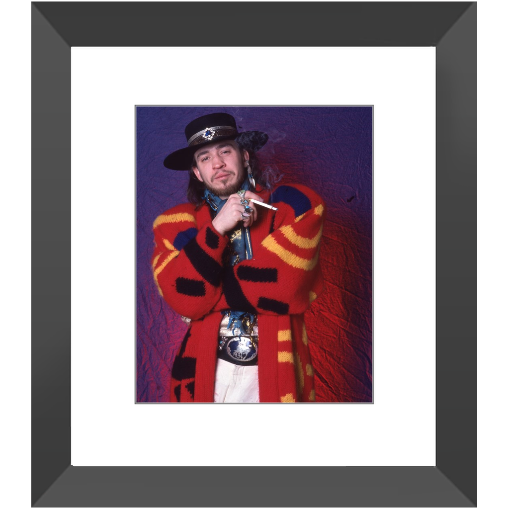 Stevie Ray Vaughan With Wistful Stare on Soul to Soul Tour 1985 Photo ...