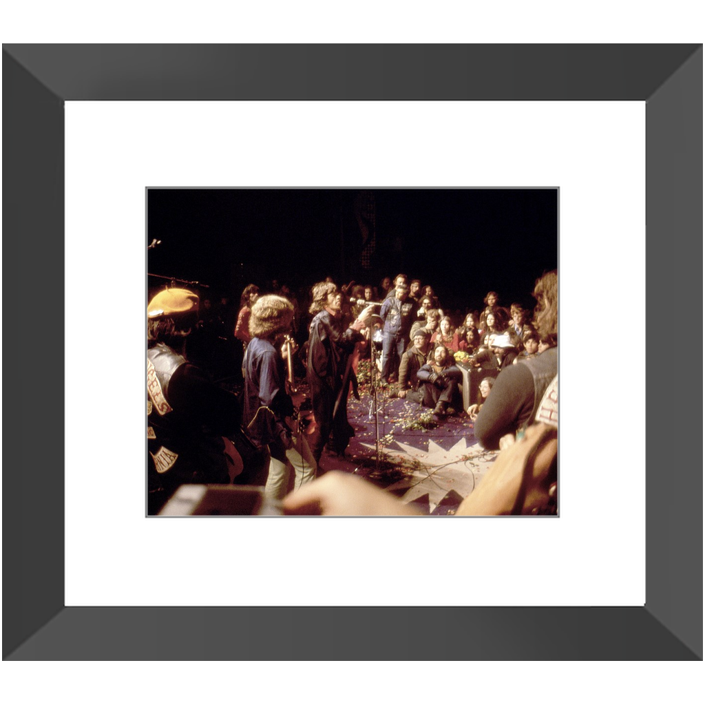 The Rolling Stones Mick Jagger & Hells Angels in Altamont 1969 Photo P ...