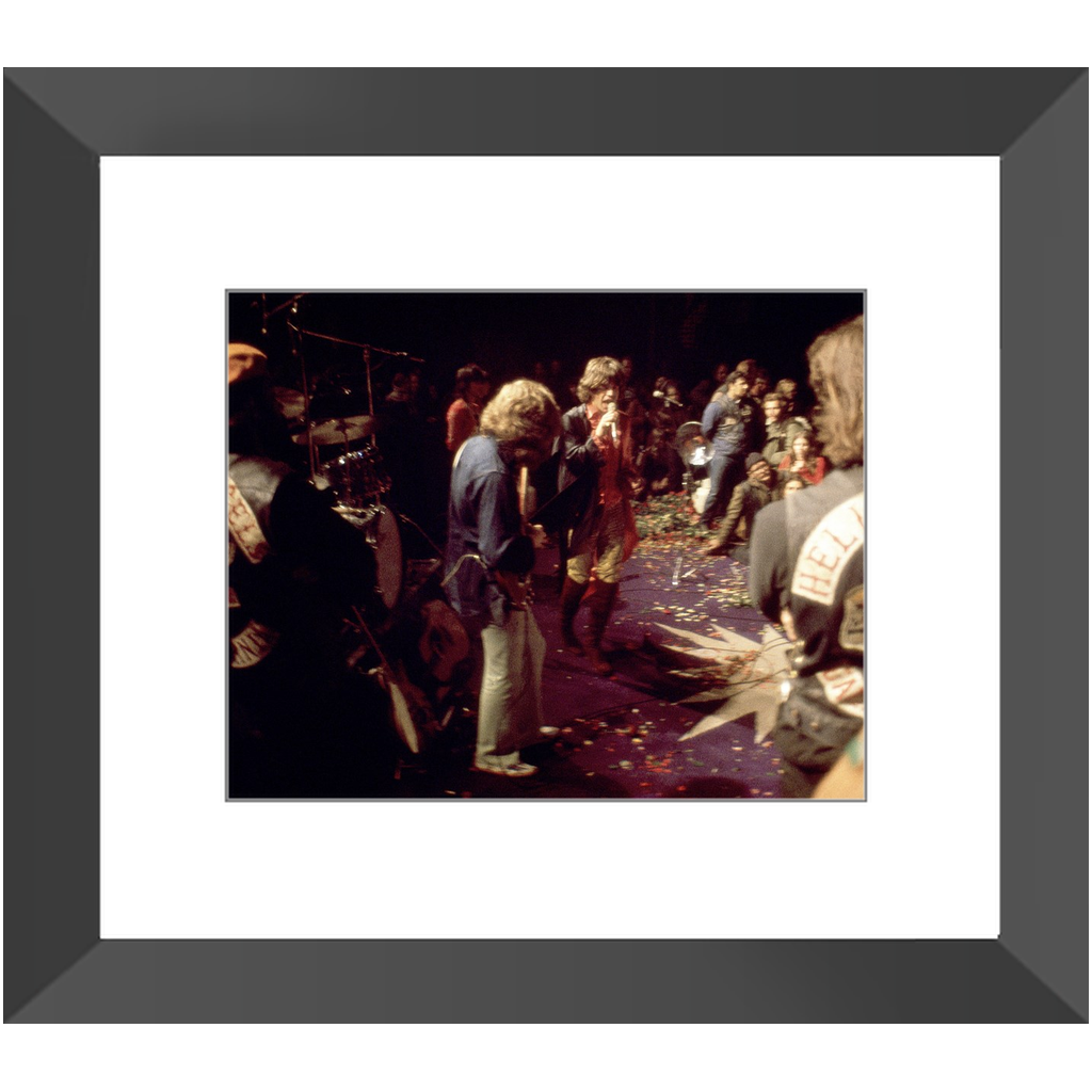 The Rolling Stones Mick Jagger & Hells Angels in Altamont 1969 Photo P ...